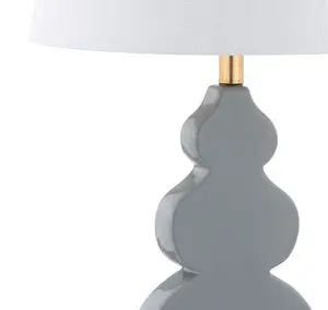 JONATHAN Y Carter 29" Ceramic/resin Led Table Lamp - Gray/gold