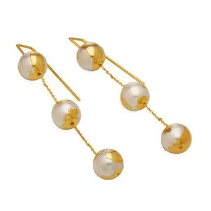 DHWANI BANSAL Selene Baroque Pearl Drop Earrings
