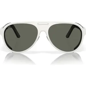 COSTA DEL MAR 59mm Polarized Pilot Sunglasses - Hull White/ Gray