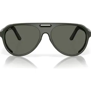 COSTA DEL MAR 59mm Polarized Pilot Sunglasses - Matte Olive/ Gray