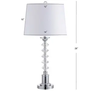 JONATHAN Y Kinsley 28" Crystal Led Table Lamp