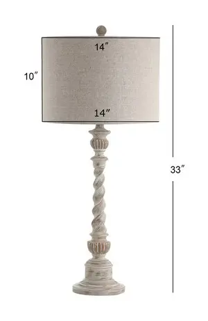 JONATHAN Y Regent 33" Rustic Resin Led Table Lamp