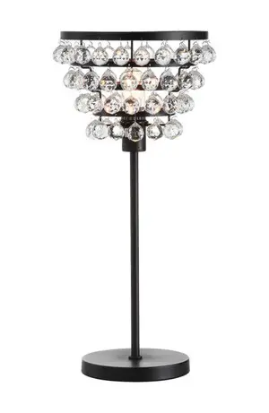 JONATHAN Y Buckingham 25" Crystal/metal Table Lamp - Bronze