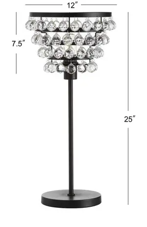 JONATHAN Y Buckingham 25" Crystal/metal Table Lamp - Bronze