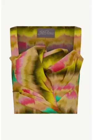 Lela Rose Sunset Cotton Draped Tulip Tank
