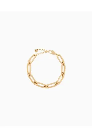 Emporio Armani Gold-tone Brass Chain Bracelet - Red