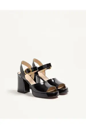 Valentino Garavani Fawcette Platform Sandals - Black