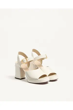 Valentino Garavani Fawcette Platform Sandals - Natural