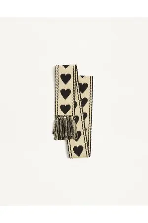 Valentino Garavani Antibes Cotton Scarf With Fringe - Black