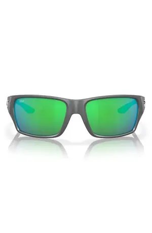 COSTA DEL MAR Tailfin 60mm Polarized Sunglasses - Matte Gray/green Mirror 580p