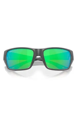 COSTA DEL MAR Tailfin 60mm Polarized Sunglasses - Matte Gray/green Mirror 580p