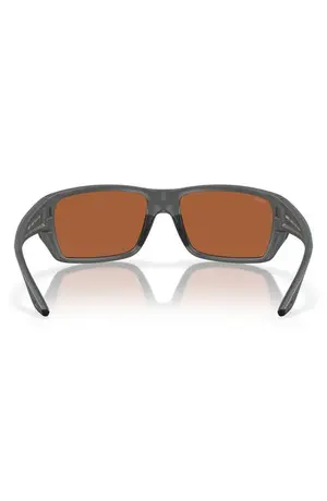 COSTA DEL MAR Tailfin 60mm Polarized Sunglasses - Matte Gray/green Mirror 580p