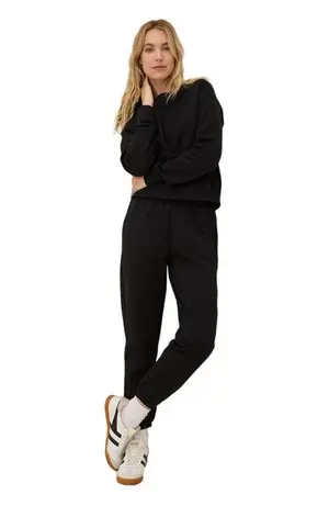 PACT Organic Brushed Fleece Crew Sweatshirt - Black