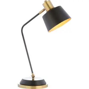 JONATHAN Y Rochelle 23" Metal Led Task Lamp - Black/brass Gold