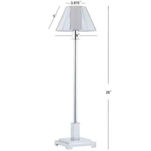 JONATHAN Y Roxy 26" Metal Shade Led Table Lamp - Chrome