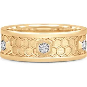 Sara Weinstock Honey Comb Diamond Band Ring - Yellow Gold