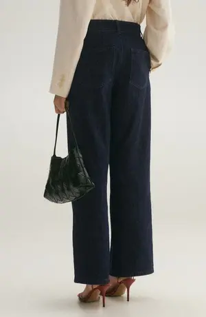 Mango Pleated High-waist Wide-leg Jeans