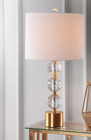 JONATHAN Y Ashley 25.25" Crystal Led Table Lamp