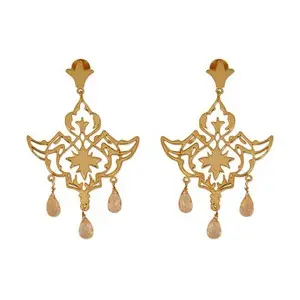 DHWANI BANSAL Mir Citrine Drop Earrings