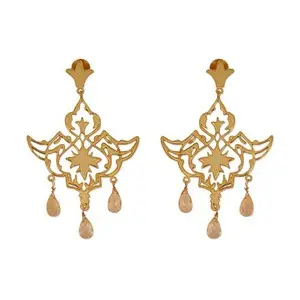 DHWANI BANSAL Mir Citrine Drop Earrings
