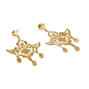 DHWANI BANSAL Mir Citrine Drop Earrings