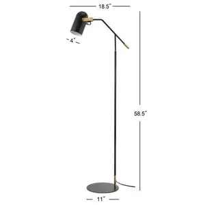 JONATHAN Y Eugenio 58.5" Metal Led Floor Lamp
