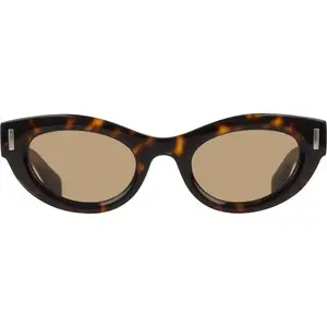 FERRAGAMO 49mm Cat Eye Sunglasses - Dark Tortoise