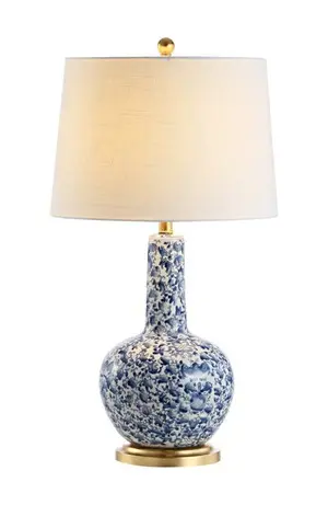 JONATHAN Y Chinois 30" Ceramic/iron Classic Cottage Led Table Lamp - Blue/white