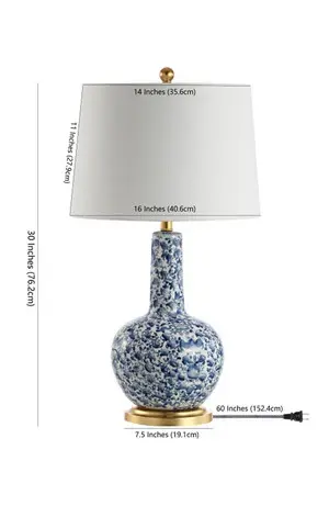 JONATHAN Y Chinois 30" Ceramic/iron Classic Cottage Led Table Lamp