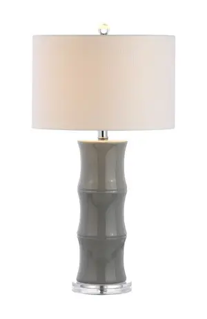 JONATHAN Y Tiki 26.5" Ceramic Led Table Lamp - Gray