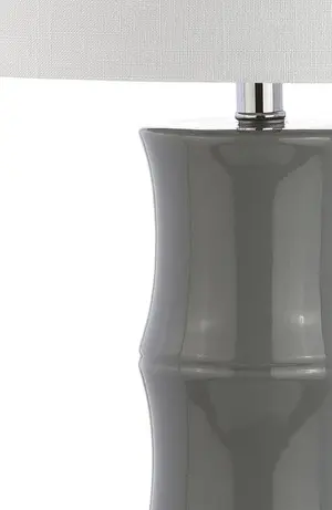 JONATHAN Y Tiki 26.5" Ceramic Led Table Lamp - Gray