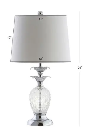 JONATHAN Y Jane 24" Glass Led Table Lamp