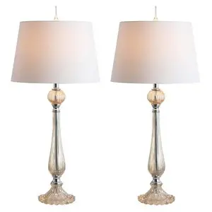 JONATHAN Y Chloe 32.5" Glass Led Table Lamp