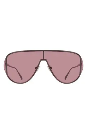 FERRAGAMO FERRAGAMO 63mm Oversize Aviator Sunglasses Burgundy