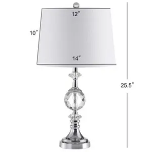 JONATHAN Y Channing 25.5" Led Crystal/metal Table Lamp