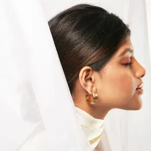 DHWANI BANSAL Lune Hoop Earrings