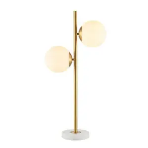 JONATHAN Y Amelie 28" 2-light Coastal Vintage Iron Led Table Lamp - Brass Gold