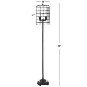 JONATHAN Y Odette 65" Industrial Metal Floor Lamp
