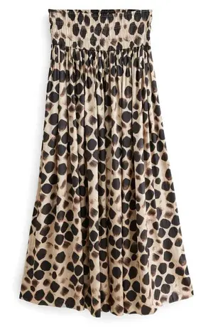 NEXT Satin Printed Pleat Maxi Skirt