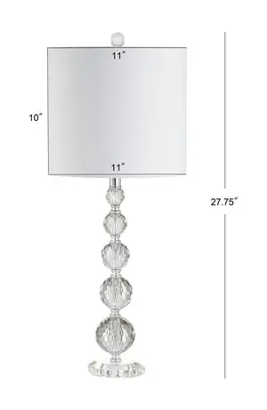 JONATHAN Y Nala 28.5" Crystal Led Table Lamp