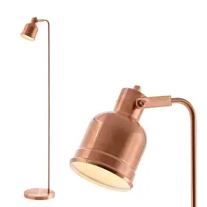 JONATHAN Y Brandon 57" Metal Task Led Floor Lamp - Copper