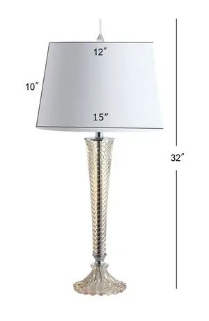 JONATHAN Y Caterina 32" Glass Led Table Lamp