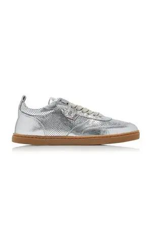 Silver Tone Sneakers For Women