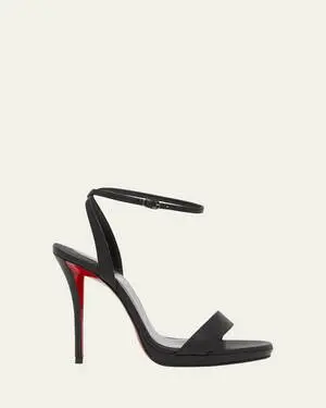 CHRISTIAN LOUBOUTIN 120mm Miss Z Leather Sandals - Black