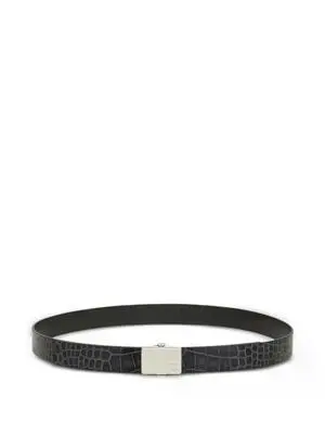 Ferragamo Croc Effect Belts For Men