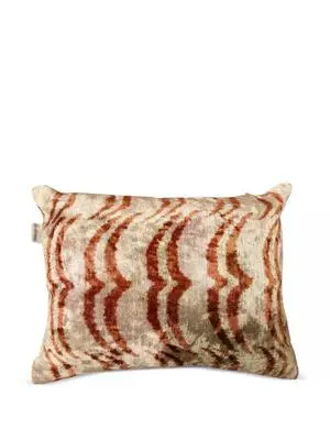 LES-OTTOMANS Silk Velvet Cushion - Neutrals