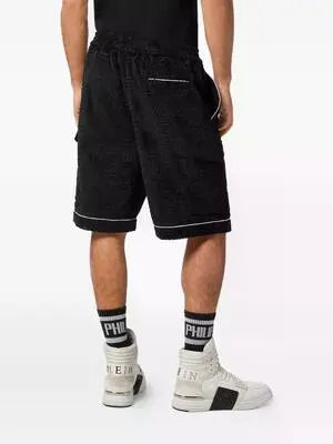 Philipp Plein Monogram Pattern Knee-length Shorts - Black