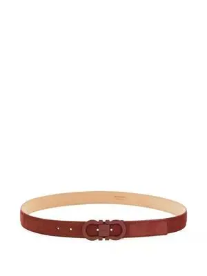 FERRAGAMO Gancini Buckle Belt - Red