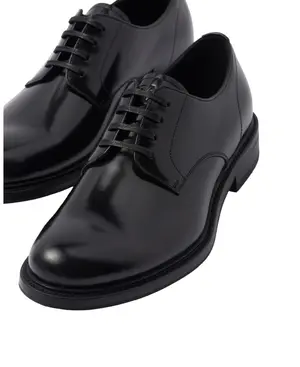 Prada Brushed Leather Lace-up Shoes