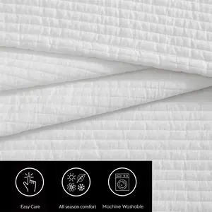 Vera Wang Cotton Voile 3 Piece Quilt Set, Queen